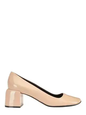 SERGIO ROSSI Convex Leather Pumps - Neutrals