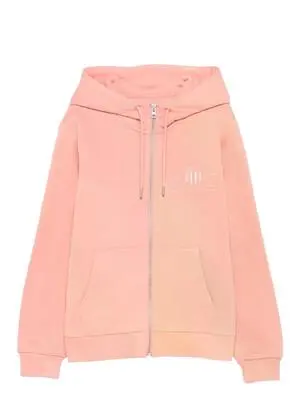Gant Hooded Zip-up Cardigan - Pink