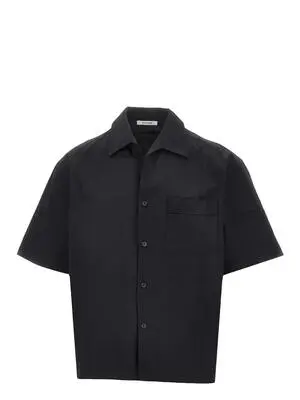 ENTIRE STUDIOS Patch-pocket Pajama Shirt - Black