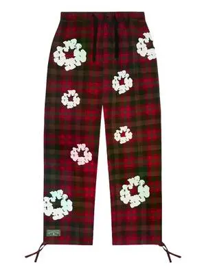 DENIM TEARS Wreath Checked Trousers - Red