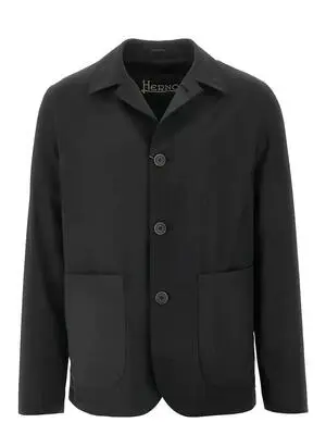 Herno Button Shirt Jacket - Black