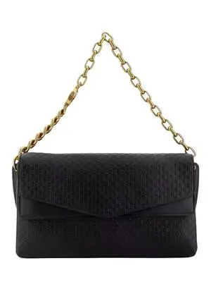 Gucci Large Leather Shoulder Bag - Black