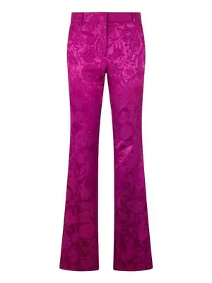 Roberto Cavalli Florentine Flowers Flared Trousers - Pink