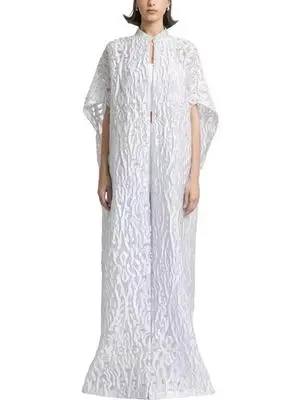GEMY MAALOUF Floor-length Open Kaftan - White