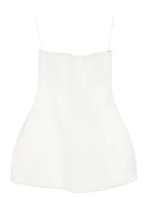 Khaite Flared Mini Dress - White
