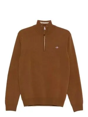 Gant Half-zip Sweater - Brown