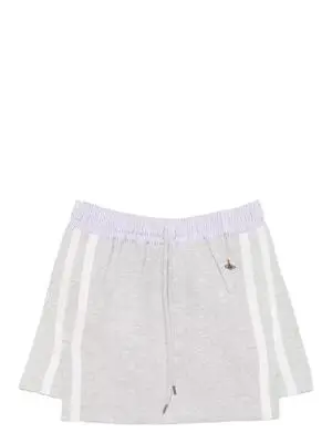 VIVIENNE WESTWOOD Stripe-waist Drawstring Mini Skirt - Grey