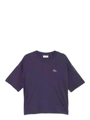 Lacoste Logo-patched Round Neck T-shirt - Purple