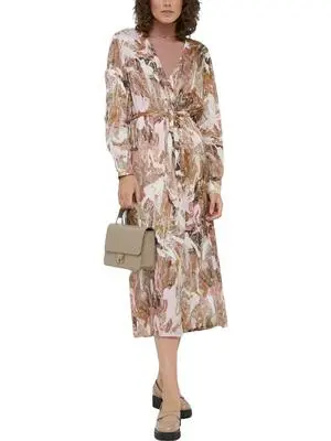 MOS MOSH Mmmarkella Printed Midi Dress - Pink