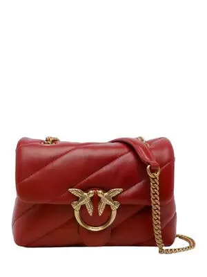Pinko Quilted-design Chain-strap Shoulder Bag - Red