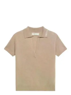Blumarine Cashmere Polo Shirt - Neutrals