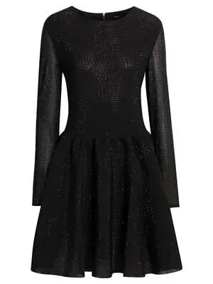 Maje Crystal-embellished Tulle Mini Dress - Black