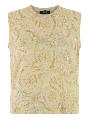 Versace Barocco Patterned Vest - Gold