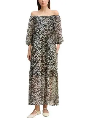 OUI Animal-print Maxi Dress - Black