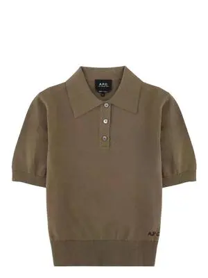 A.p.c. Button-up Polo T-shirt - Brown