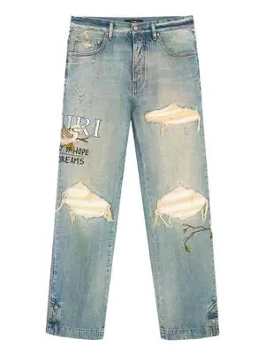 Amiri Graphic Print Jeans - Blue