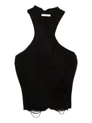 HAIKURE Liz Ripped Tank Top - Black