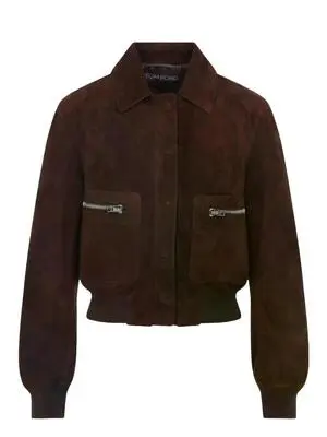 TOM FORD Suede Jacket - Brown