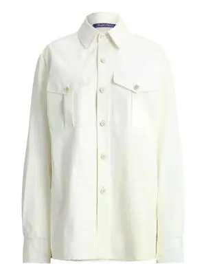 Ralph Lauren Landry Lambskin Shirt - Neutrals