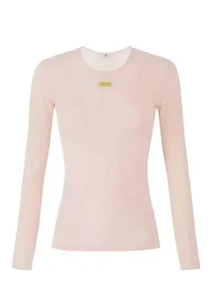 Elisabetta Franchi Knitted Top - Neutrals
