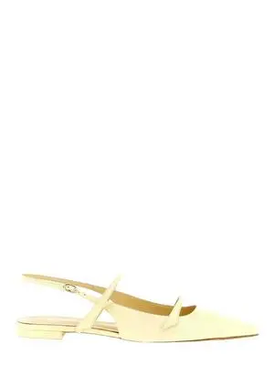 ALEXANDRE BIRMAN Tita Patent Leather Slingback Flats - Yellow