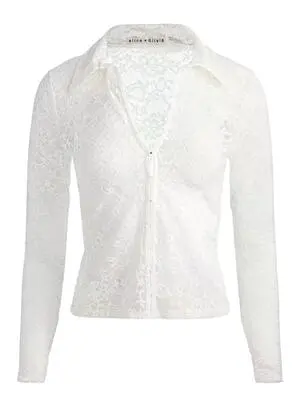 Alice + Olivia Kara Lace Shirt - White