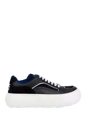 Moschino Platform Leather Sneakers - Black