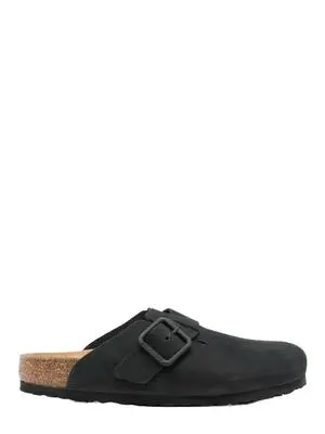 BIRKENSTOCK Buckle Leather Sandals - Black