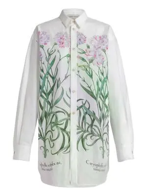 Alberta Ferretti Floral-print Buttoned Shirt - White