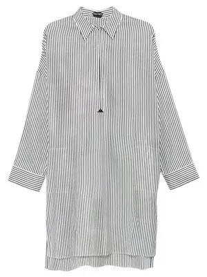 TOM FORD Striped Midi Shirt Dress - White