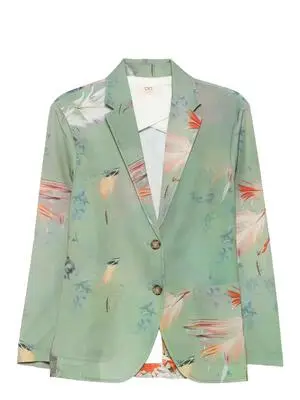 SISSIOTTO Floral-print Blazer - Green