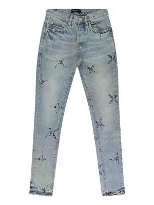 PURPLE BRAND Star Monogram Skinny Jeans - Blue