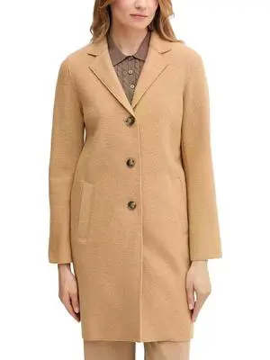 OUI Notched-collar Button Coat - Brown