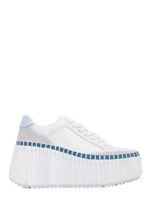Chloé Nama Wedge-heel Sneakers - White
