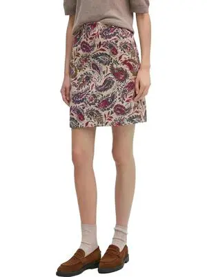 MOS MOSH Paisley-print Mini Skirt - Neutrals