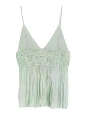 CIRCUS HOTEL Pleated Top - Green