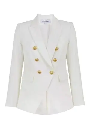 Veronica Beard Miller Buttoned Jacket - White