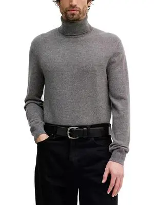 BENETTON Roll-neck Long-sleeve Sweater - Grey