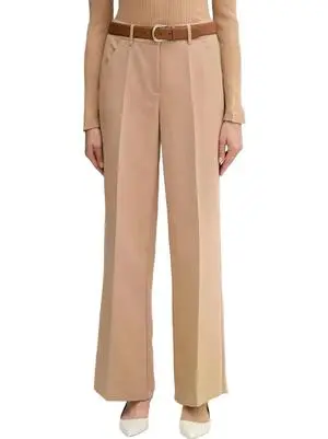 MARC AUREL Pleated Wide Leg Trousers - Neutrals