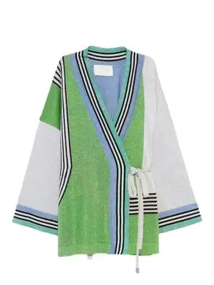 CIRCUS HOTEL Striped Detail Jacket - Green