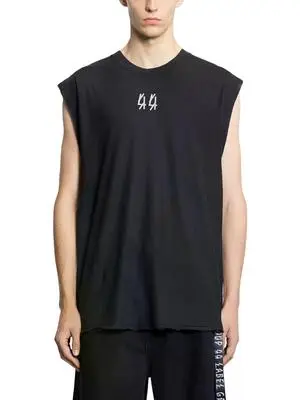 44 LABEL GROUP Jersey Sleeveless Top - Black