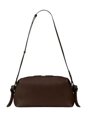 Yuzefi Brioche Knot-detail Shoulder Bag - Brown