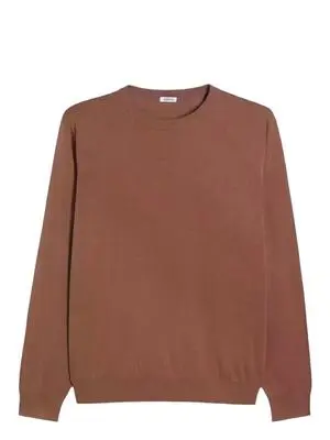 Aspesi Round-neck Long-sleeve Sweater - Brown
