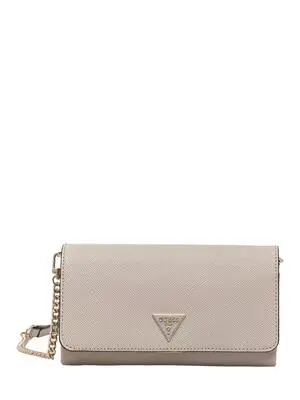 Guess Noelle Logo Chain Crossbody Bag - Neutrals