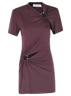 Rabanne Cutout-ring Mini Dress - Purple