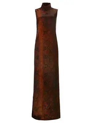 Jean Paul Gaultier Printed Maxi Dress - Brown