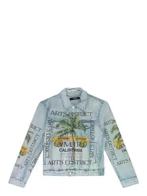 Amiri Printed Trucker Jacket - Blue