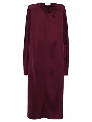 Stella McCartney Midi Dress With Cut-out Detail - Bordeaux