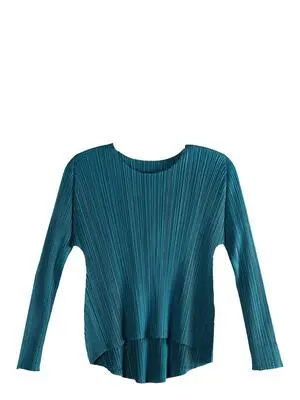 Issey Miyake Pleated Top - Green