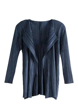 Issey Miyake Mellow Pleats Coat - Blue